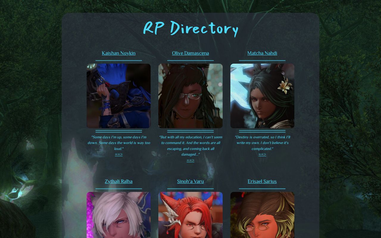 FFXIV RP Directory